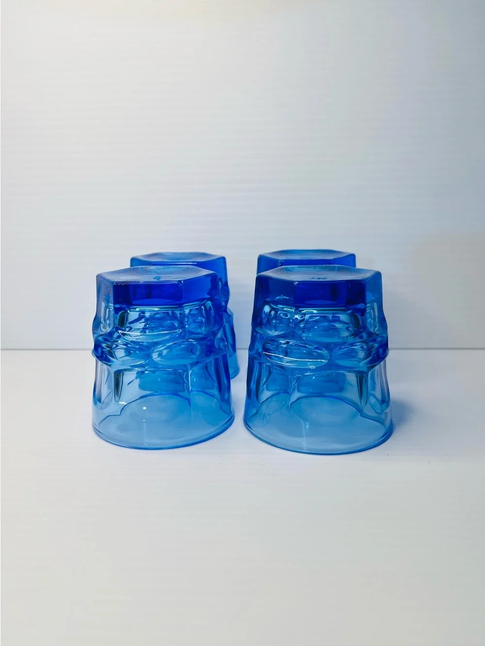Fostoria | Dining | 4 Fostoria Cobalt Blue Rock Glasses Juice Tumblers ...
